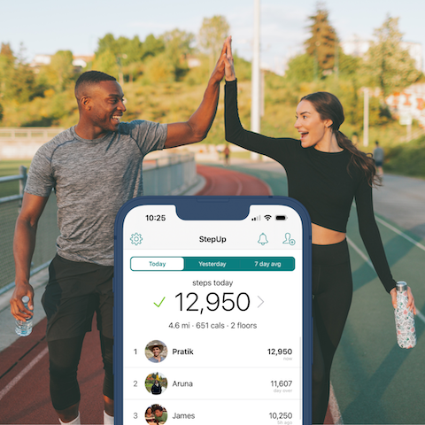 StepUp Pedometer: Free Group Step Challenge App for iPhone & Android ...